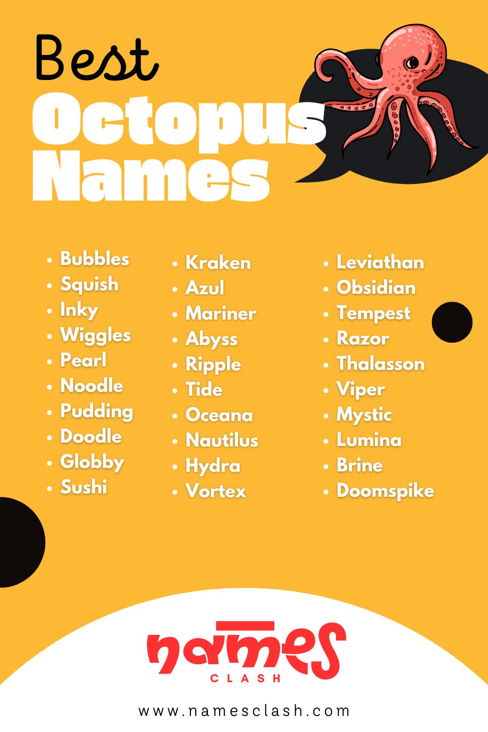 460+ Octopus Names with Generator - Names Clash