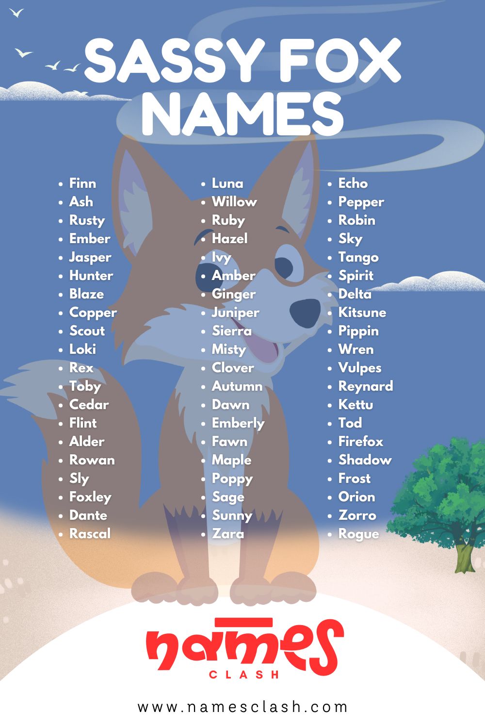 480+ Fox Names with Generator - Names Clash